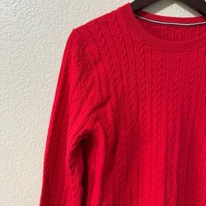 Tommy Hilfiger | Sweaters | 4 For 5 Red Cable Knit Sweater | Poshmark